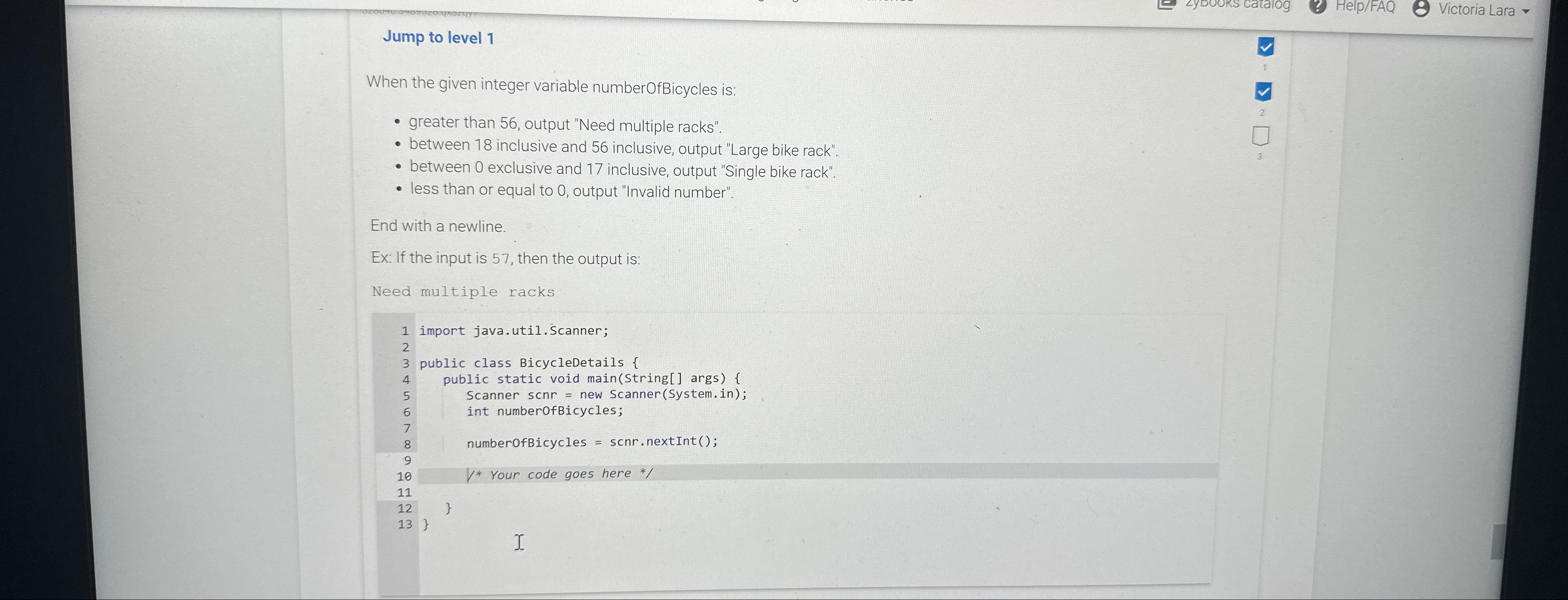 Solved Jump to level 1When the given integer variable | Chegg.com