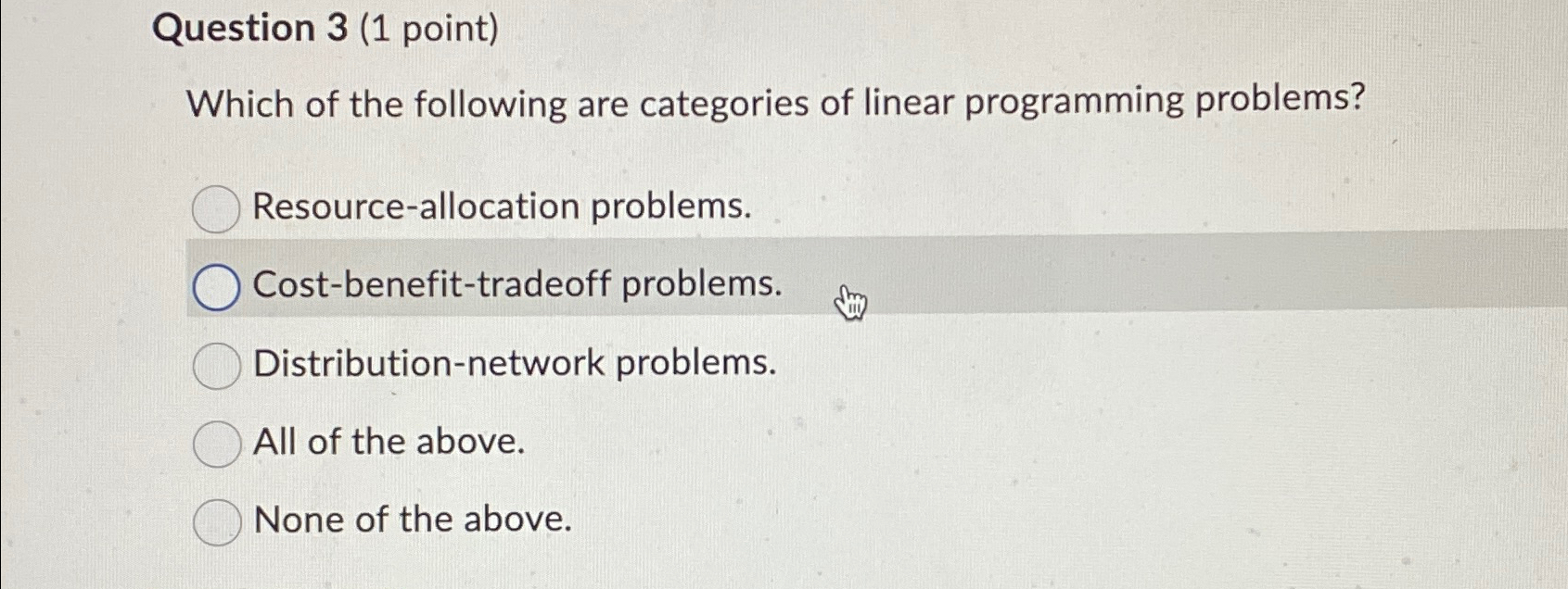 Solved Question 3 (1 ﻿point)Which of the following are | Chegg.com