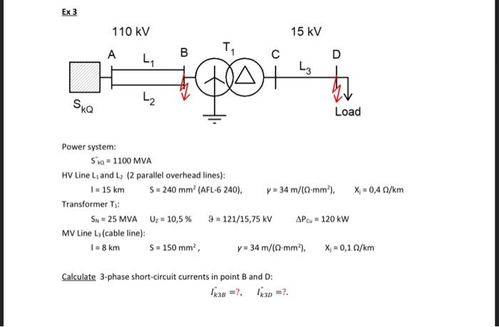 Solved Power system: HV Line L1 and L2 (2 parallel overhead | Chegg.com
