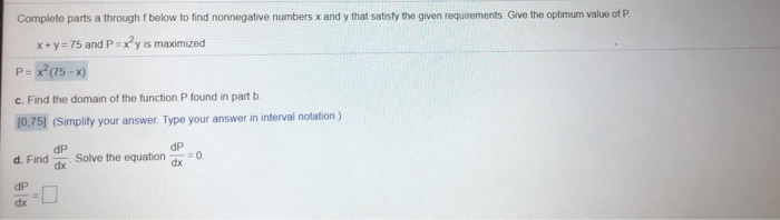 Solved Complete parts a through f below to find nonnegative | Chegg.com