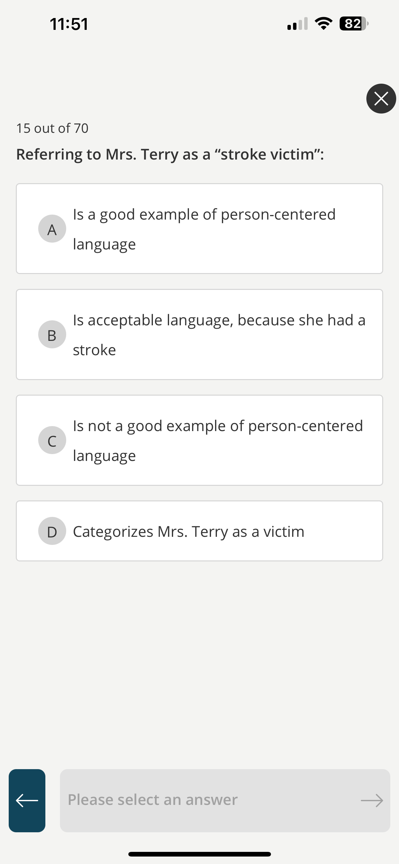 Solved 11:518215 ﻿out of 70Referring to Mrs. ﻿Terry as a | Chegg.com
