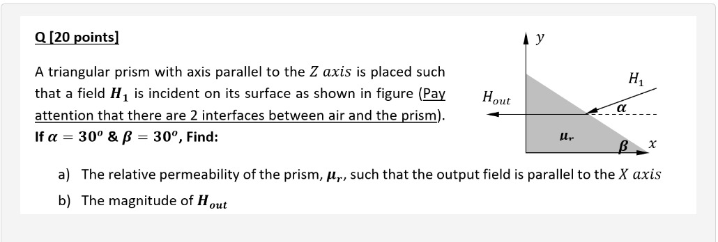 Solved A triangular prism with axis parallel to the Z axis | Chegg.com