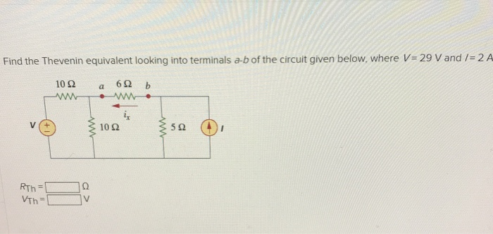 Solved Find the Thevenin equivalent looking into terminals | Chegg.com