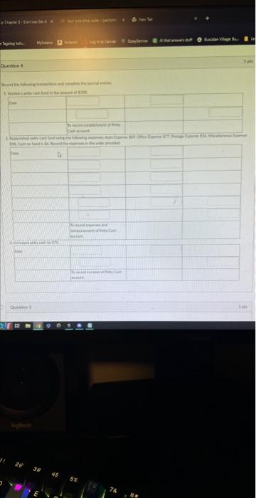 Solved Record the following transactions and complete the | Chegg.com