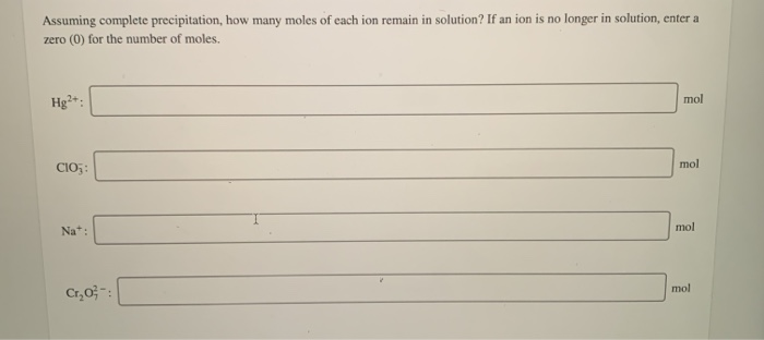 Solved If a solution containing 41.12 g of mercury(II) | Chegg.com