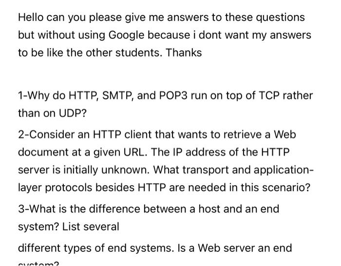 Solved Hello can you please give me answers to these | Chegg.com