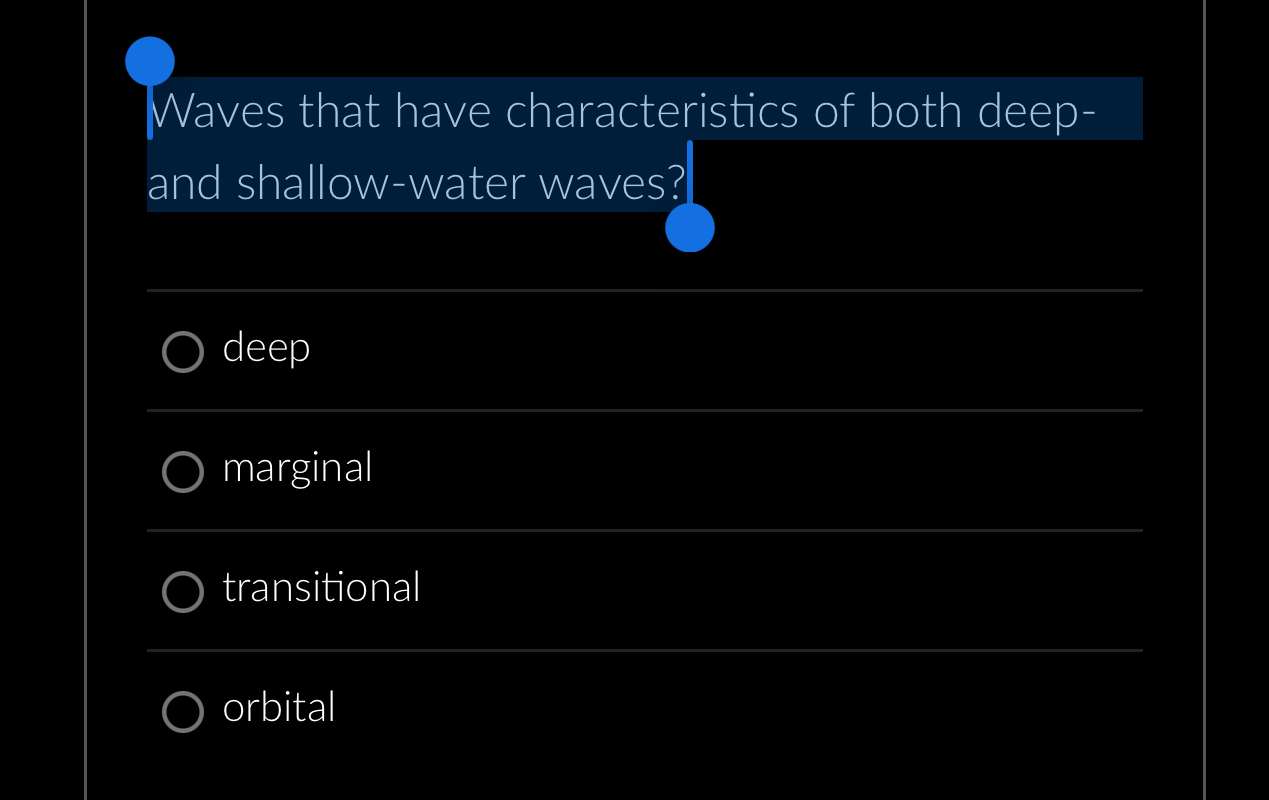 Solved Waves that have characteristics of both deepand | Chegg.com