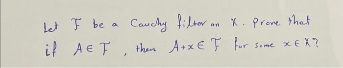 Solved X is a topological vector space - A is a set belonge | Chegg.com