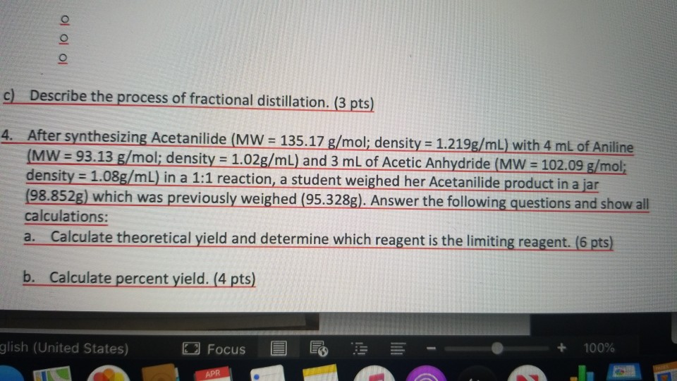 Solved 10 10 10 c) Describe the process of fractional | Chegg.com