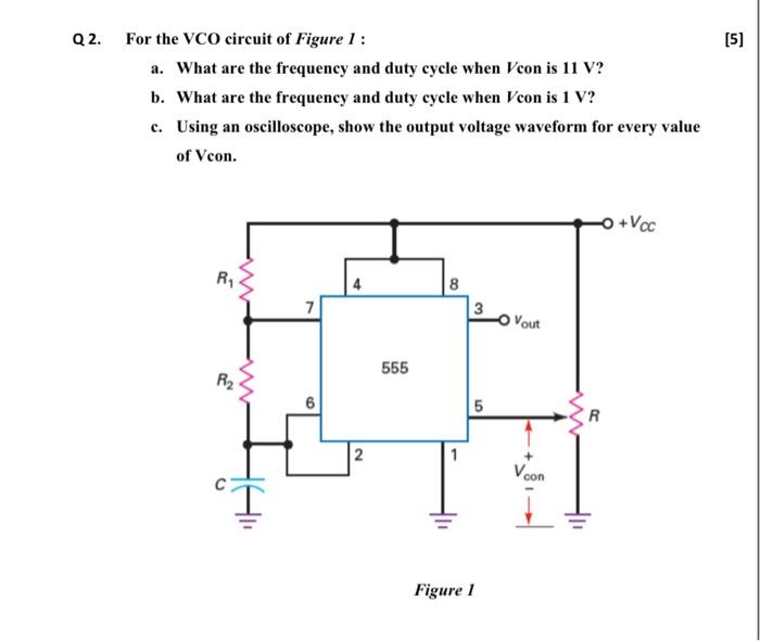Solved Q2. For the VCO circuit of Figure 1 : a. What are the | Chegg.com