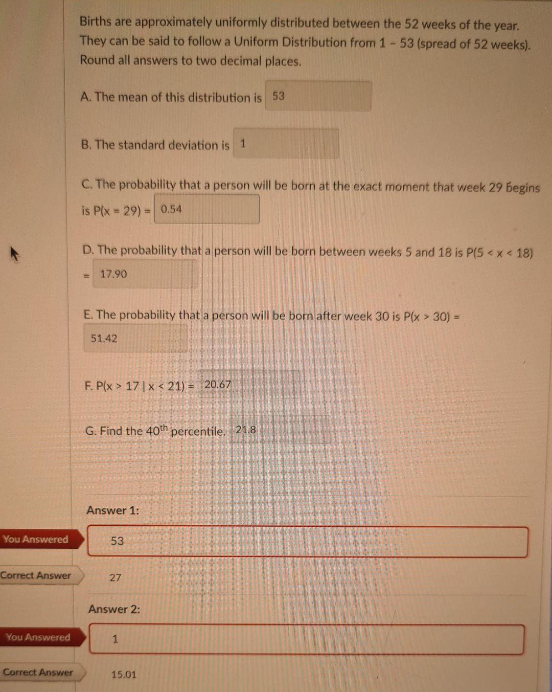 Solved Births are approximately uniformly distributed | Chegg.com