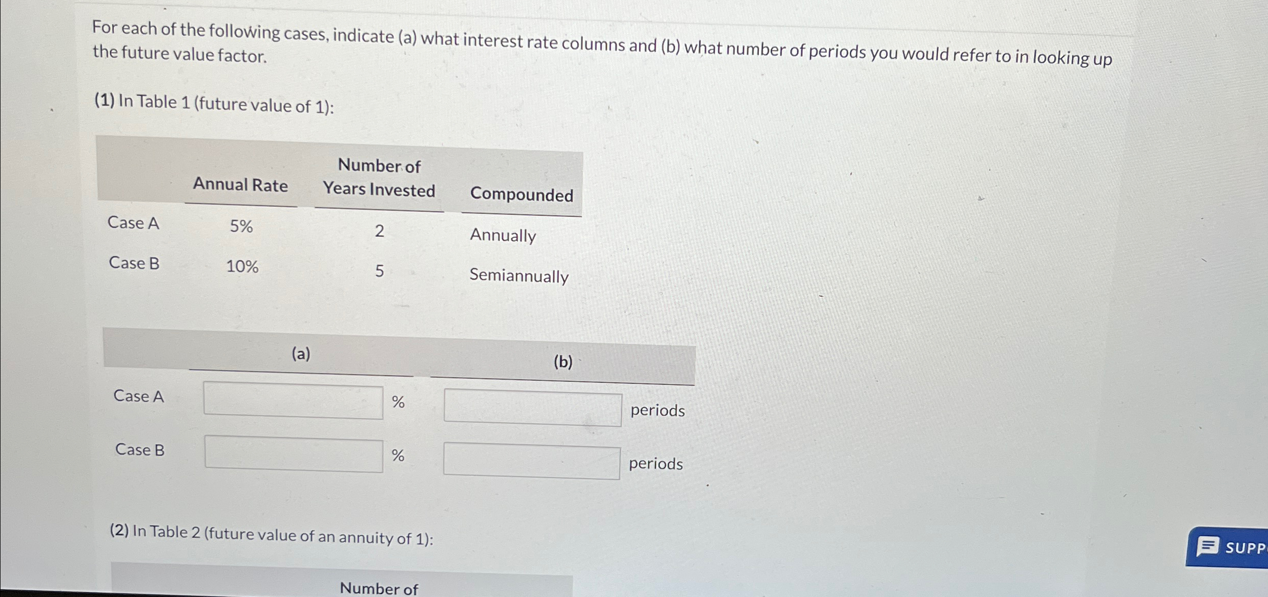 Solved For each of the following cases, indicate (a) ﻿what | Chegg.com