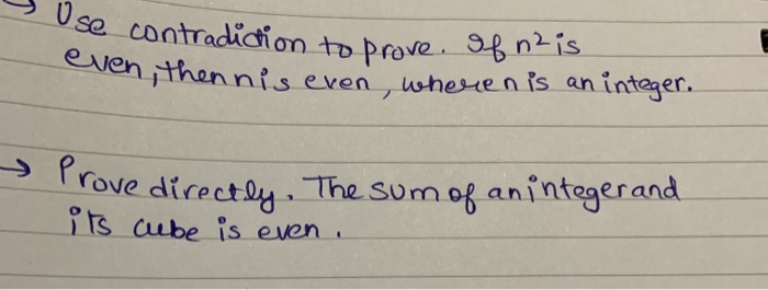 Solved Use contradiction to prove. If nzis even, then nis | Chegg.com