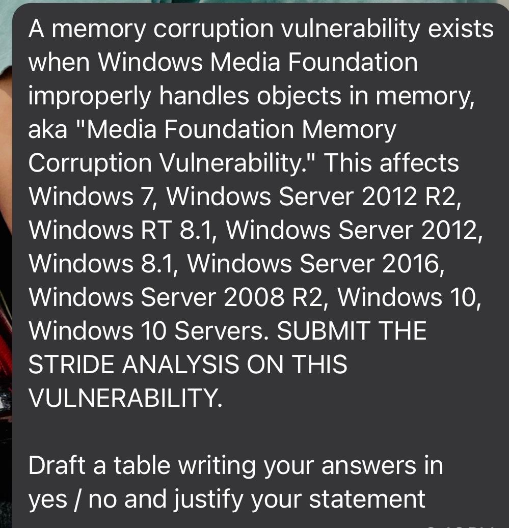 Solved A Memory Corruption Vulnerability Exists When Windows 