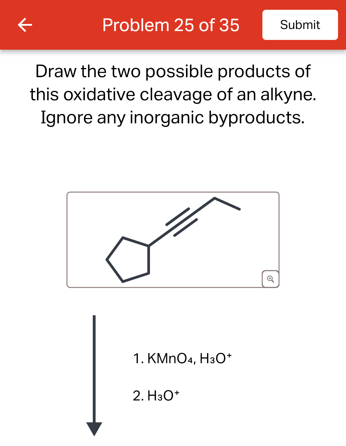 Solved Problem 25 ﻿of 35Draw the two possible products of | Chegg.com