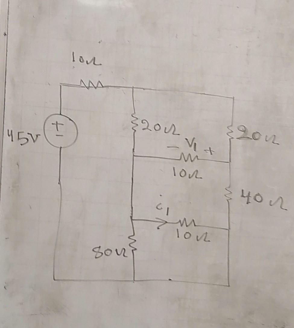 Solved Find ( i1, v1) using wye-delta transformation | Chegg.com