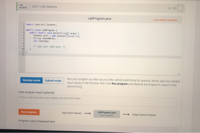 Solved: 3.24 LAB: Seasons Write a program that takes a da