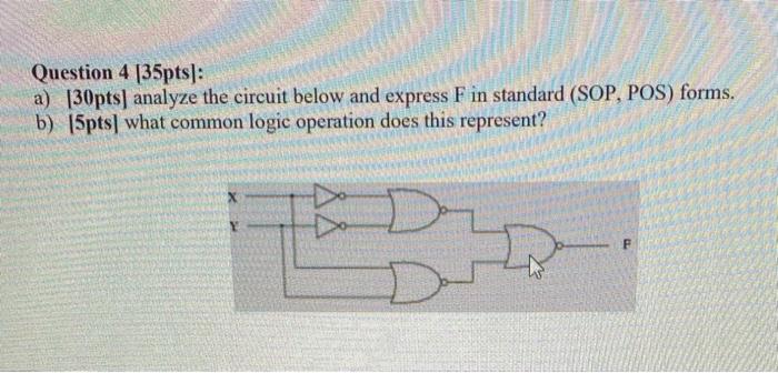Solved Question 4 [35pts]: a) [30pts] analyze the circuit | Chegg.com