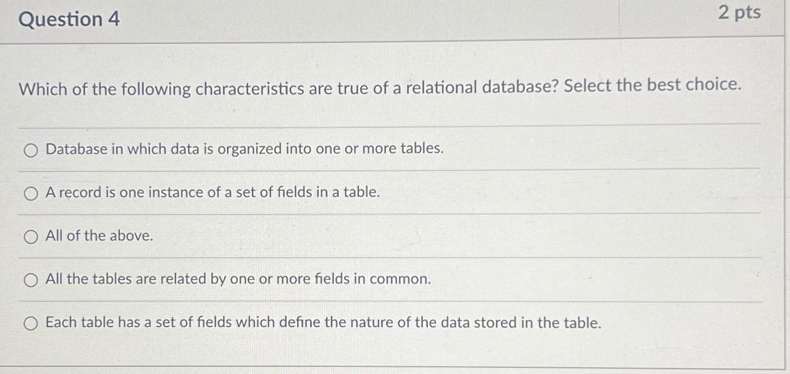 Solved Question 42 ﻿ptsWhich of the following | Chegg.com