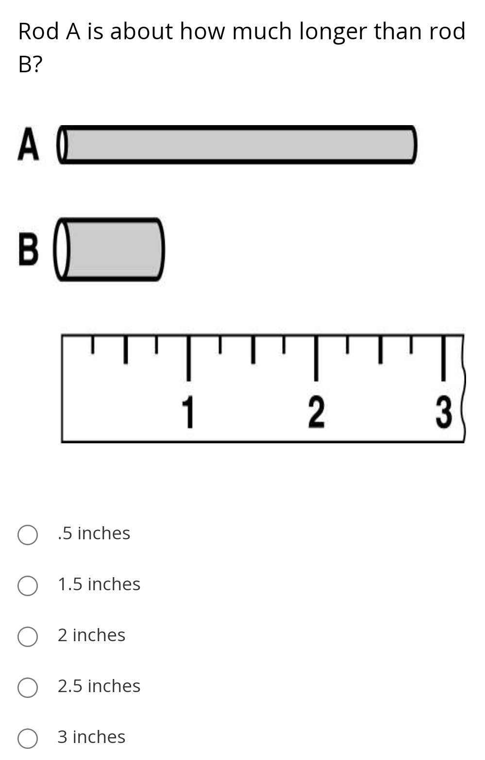 Solved Rod A is about how much longer than rod B? A B .5 | Chegg.com