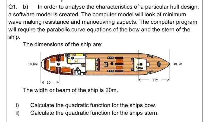 Solved Q1. b) In order to analyse the characteristics of a | Chegg.com