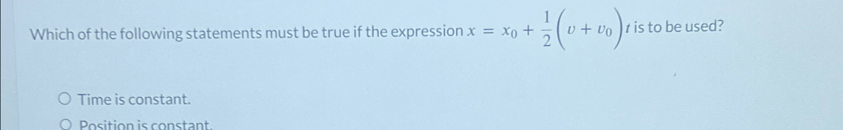 Solved Which of the following statements must be true if the | Chegg.com