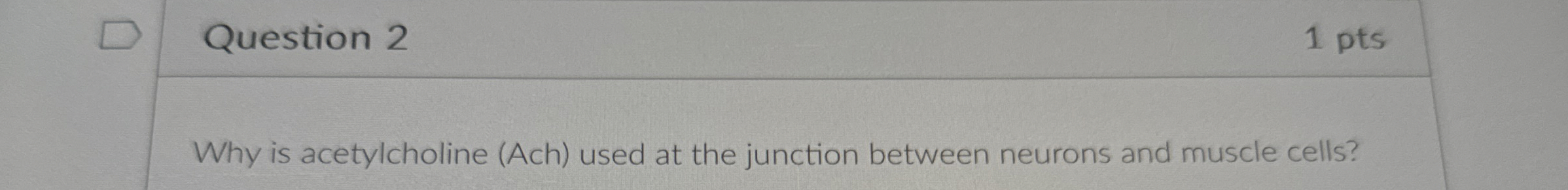 Solved Question 21 ﻿ptsWhy is acetylcholine (Ach) ﻿used at | Chegg.com