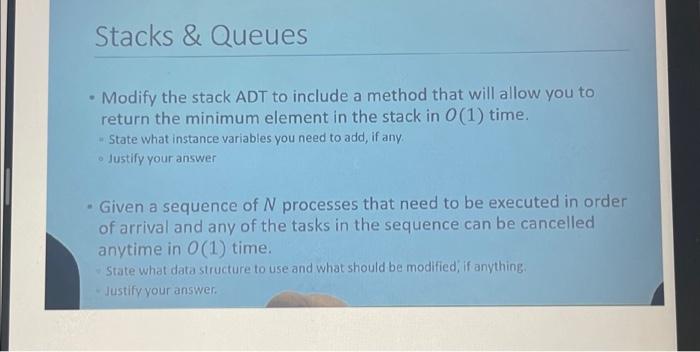 Solved - Modify the stack ADT to include a method that will | Chegg.com