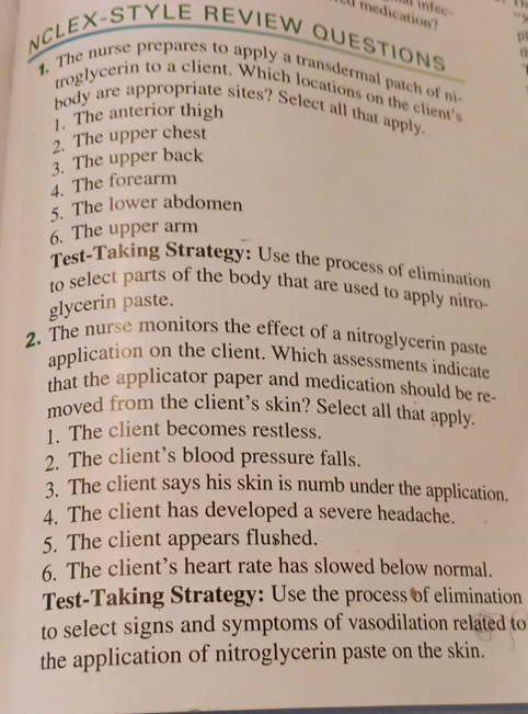 Solved The nurse prepares to apply a transdermal paNS | Chegg.com
