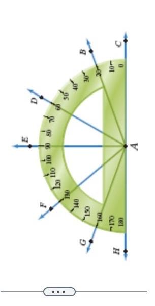 Solved Use the protractor to find the measure of each angle. | Chegg.com