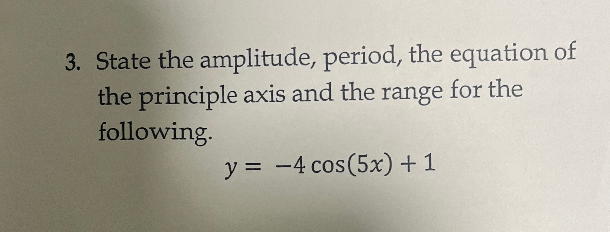 Solved State the amplitude, period, the equation of the | Chegg.com