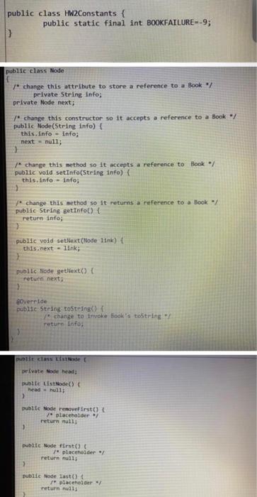 Solved Transfer HW2.java, HW2Constants.java, Node.java and | Chegg.com