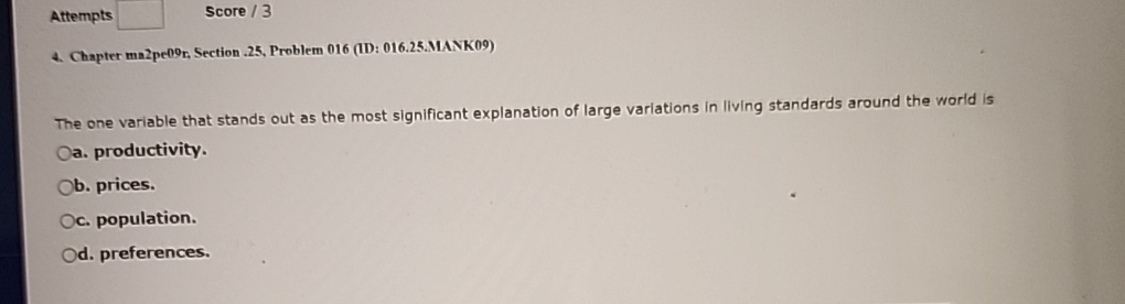 Solved AttemptsScore /34. ﻿Chapter ma2pe09n, ﻿Section .25, | Chegg.com