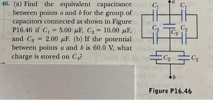 6. (a) Find the equivalent capacitance between points | Chegg.com