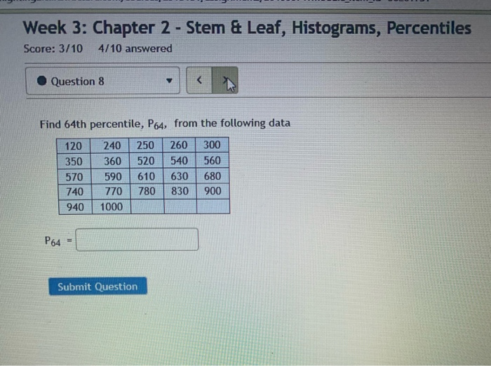 Solved Week 3: Chapter 2 - Stem & Leaf, Histograms, | Chegg.com