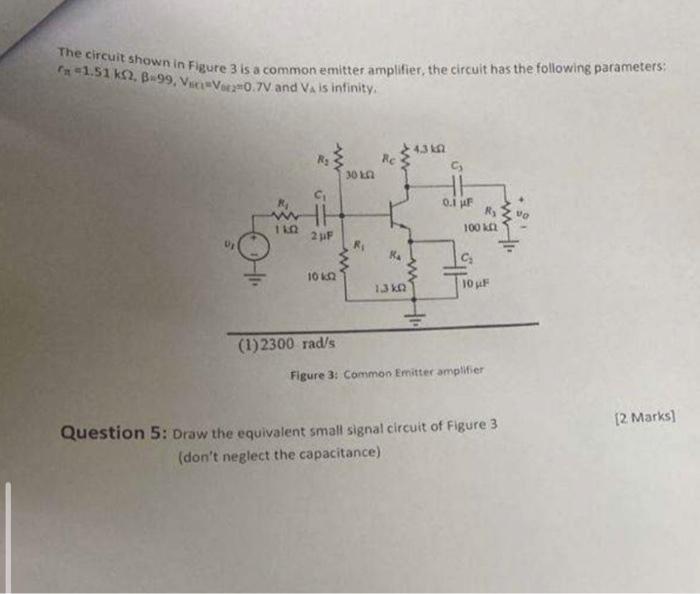 Solved Consider the common-base circuit shown in Figure. Can | Chegg.com