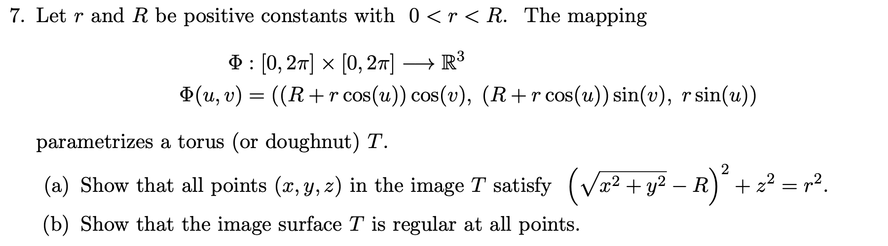 Solved Let r ﻿and R ﻿be positive constants with | Chegg.com