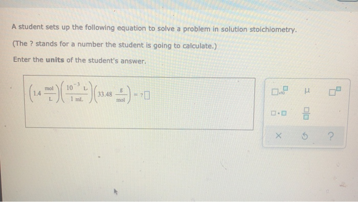 Solved A student sets up the following equation to solve a | Chegg.com