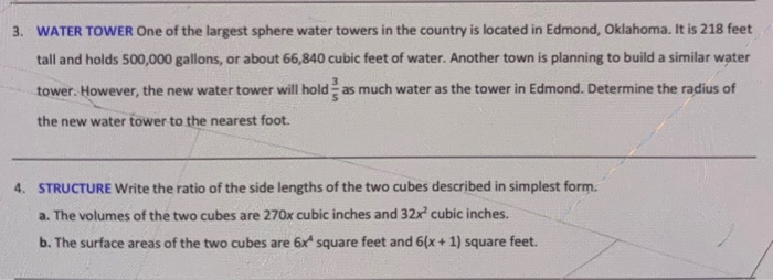 Solved 3. WATER TOWER One of the largest sphere water towers | Chegg.com