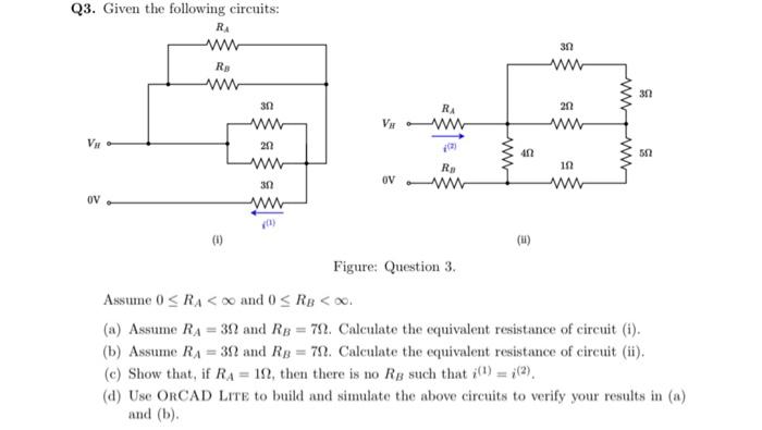 Solved Q3. Given the following circuits: (ii) Figure: | Chegg.com