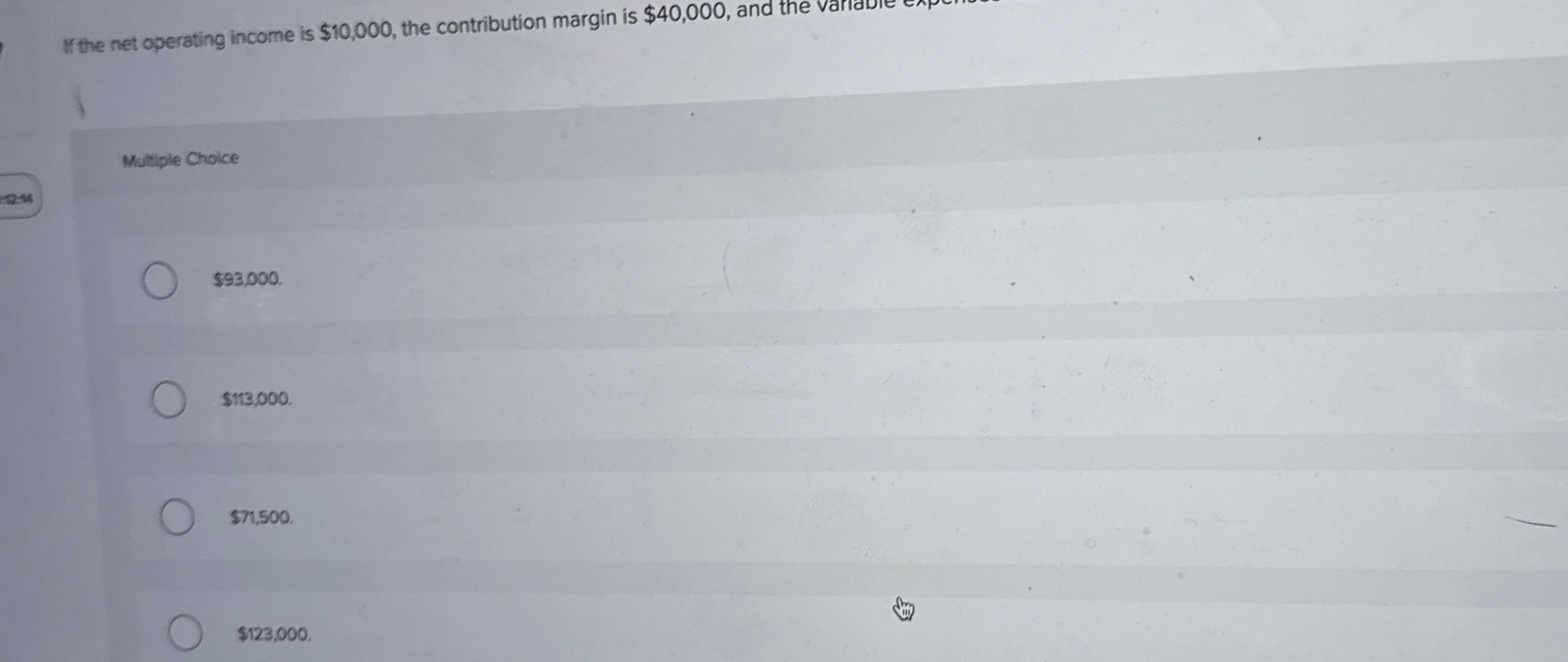 Solved If the net operating income is $10,000, ﻿the | Chegg.com