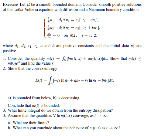 Solved Exercise Let Ω ﻿be a smooth bounded domain. Consider | Chegg.com