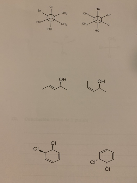 Solved 1) Rotate each molecule by th axis and direction | Chegg.com