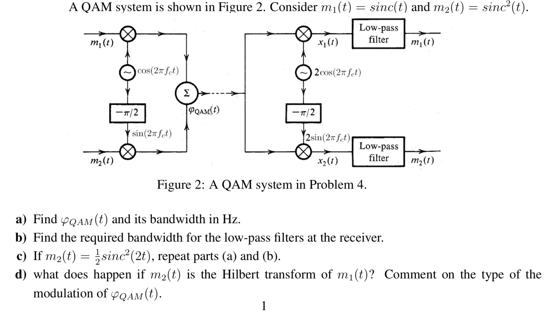 show all of the steps and explain. A QAM system is | Chegg.com
