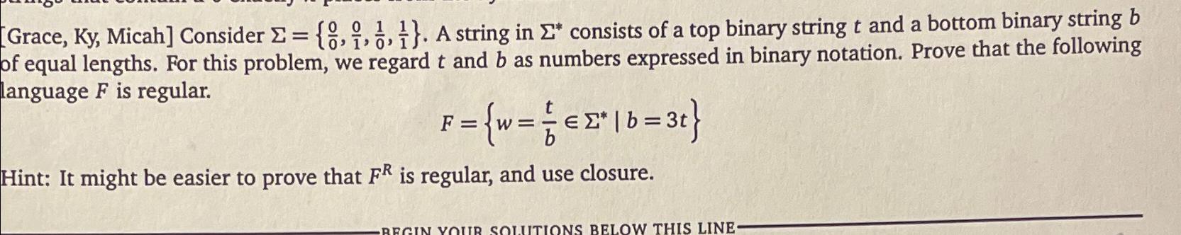 Solved Consider Σ={00,01,10,11}. ﻿A string in Σ** ﻿consists | Chegg.com