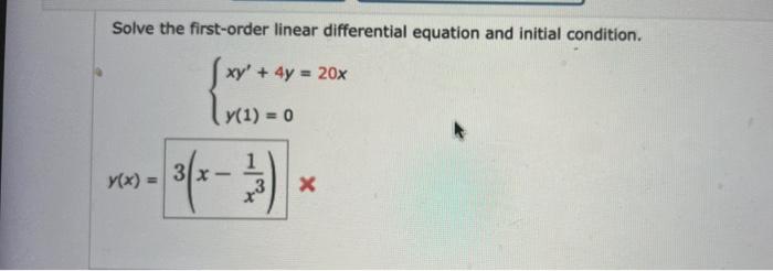 Solved Solve The First Order Linear Differential Equation 3170