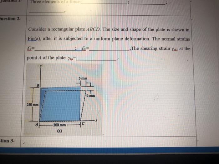 Solved Three elements of force Puestion 2 Consider a | Chegg.com