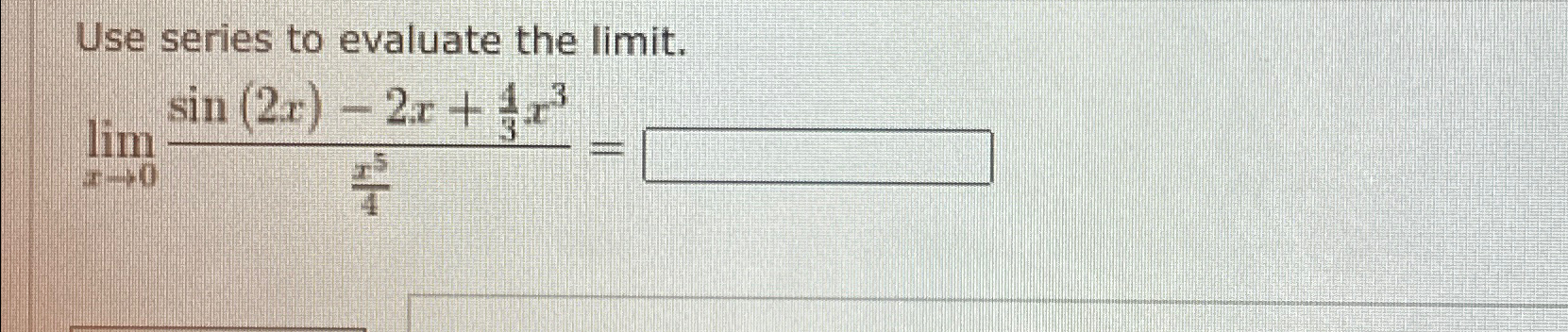 Solved Use series to evaluate the | Chegg.com