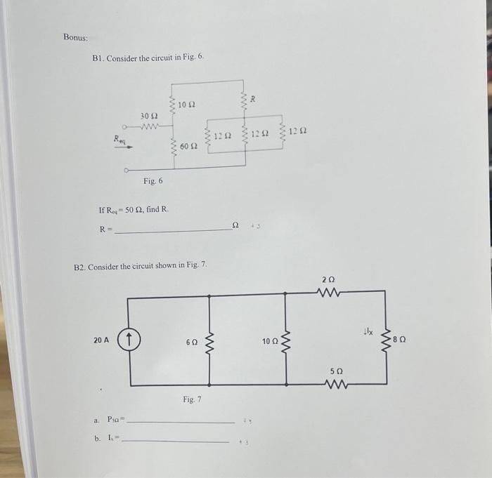 Solved B1. Consider the circuit in Fig. 6. If Rc4=50Ω, find | Chegg.com