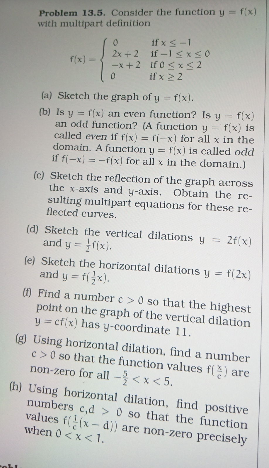 Solved Problem 13.5. ﻿Consider the function y=f(x) ﻿with | Chegg.com